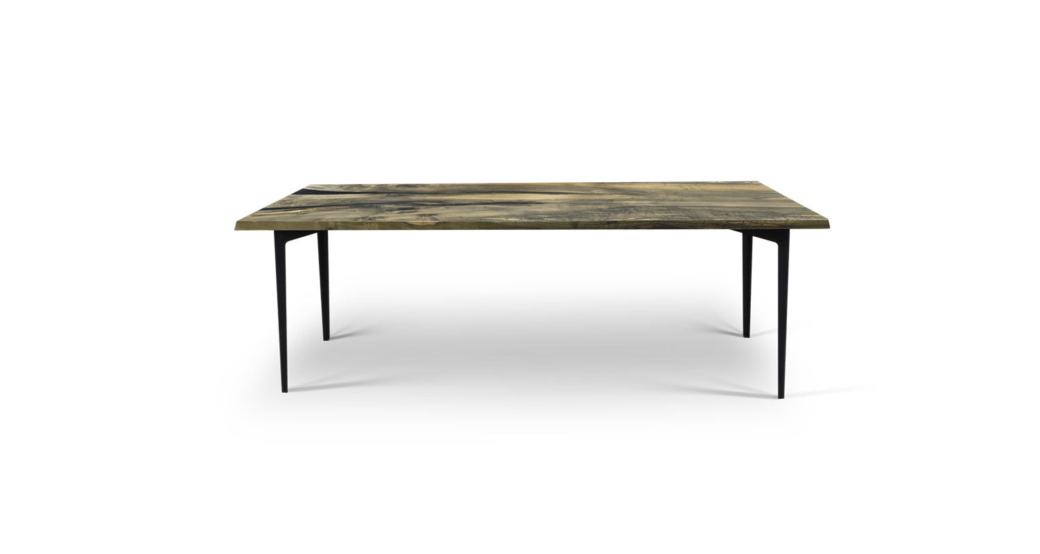 1118 Ebonized Maple Inverted Edge Table 84" x 36" – Created Hardwood