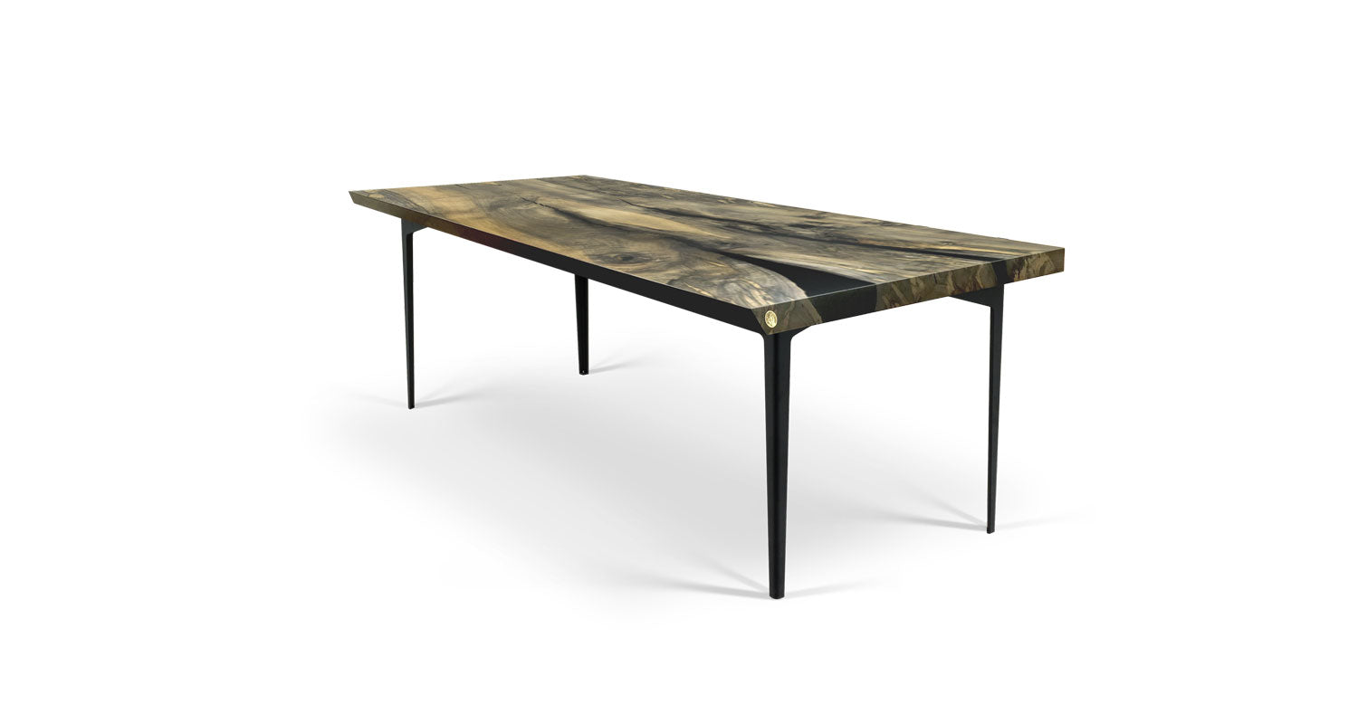 1118 Ebonized Maple Inverted Edge Table 84" x 36" – Created Hardwood