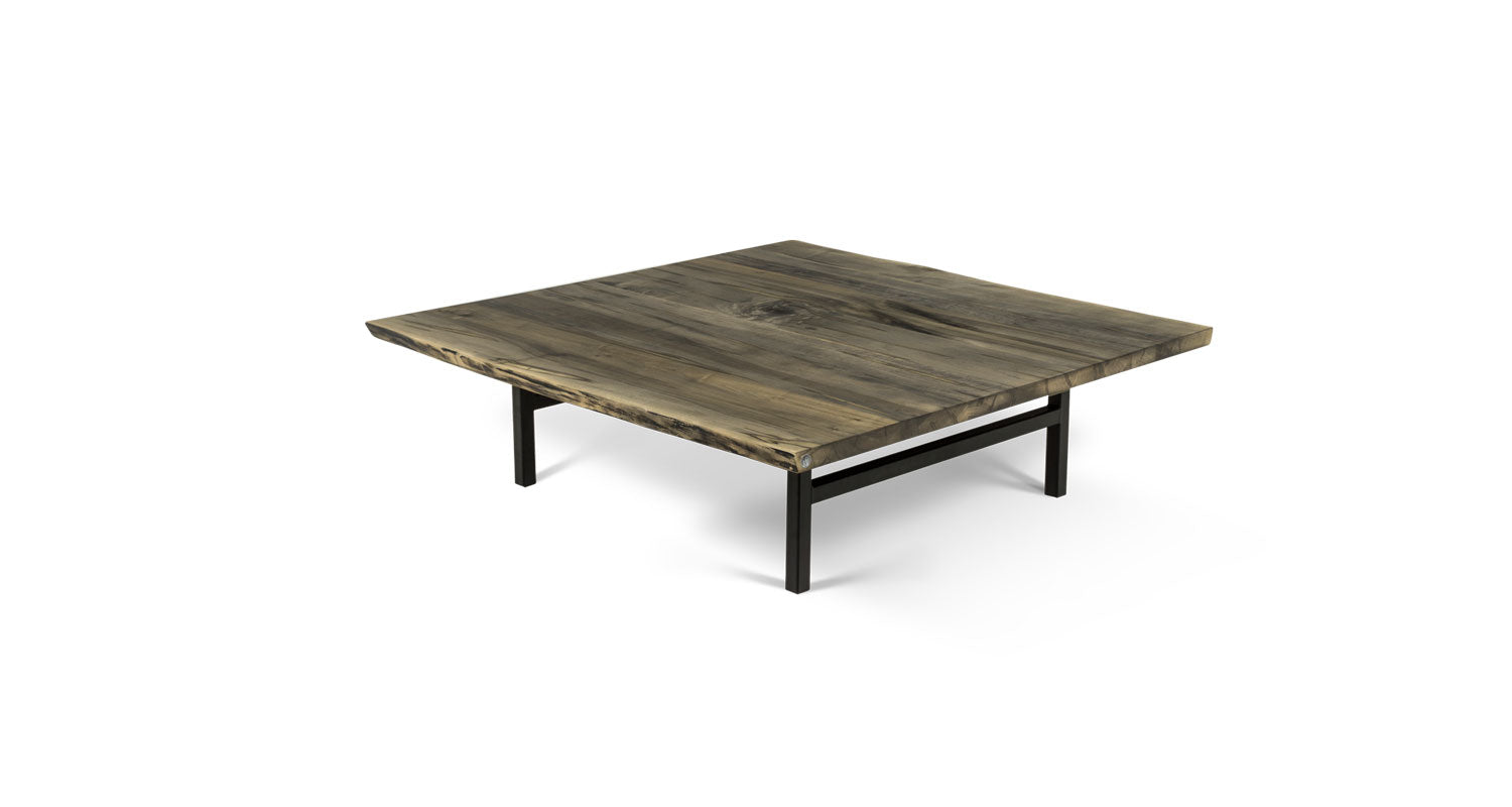 Custom Live Edge Square Coffee Table – Created Hardwood