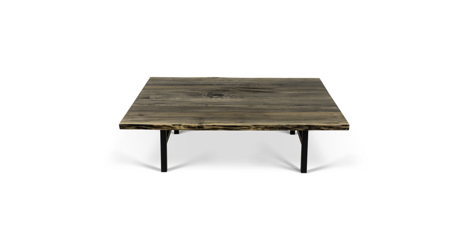 Custom Live Edge Square Coffee Table – Created Hardwood