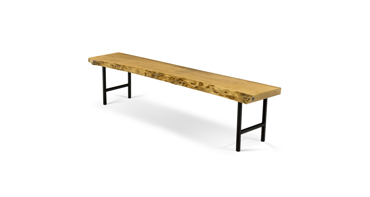 Custom Live Edge Bench – Created Hardwood