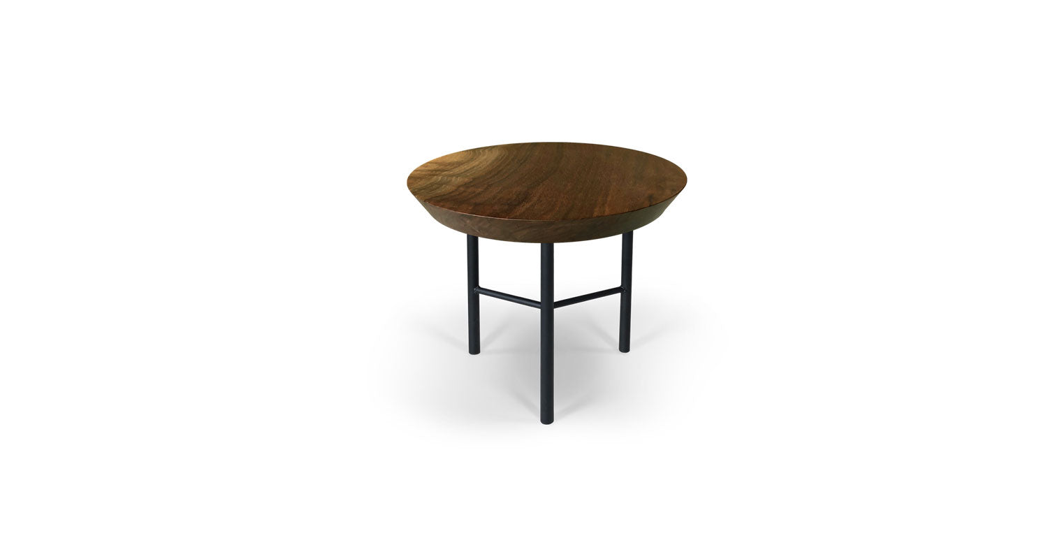 Custom Straight Edge Round Side Table – Created Hardwood