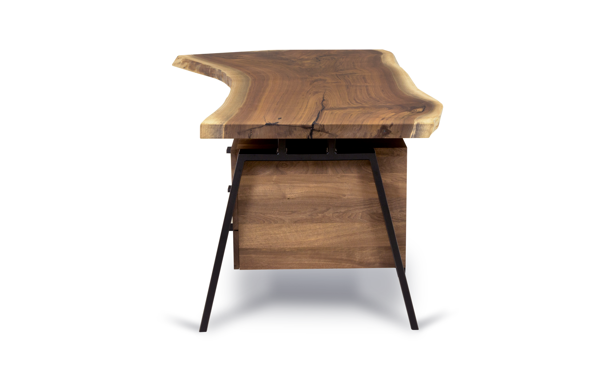 1124 Walnut Live Edge Floating Top Executive Desk 80" x 36" – Created ...