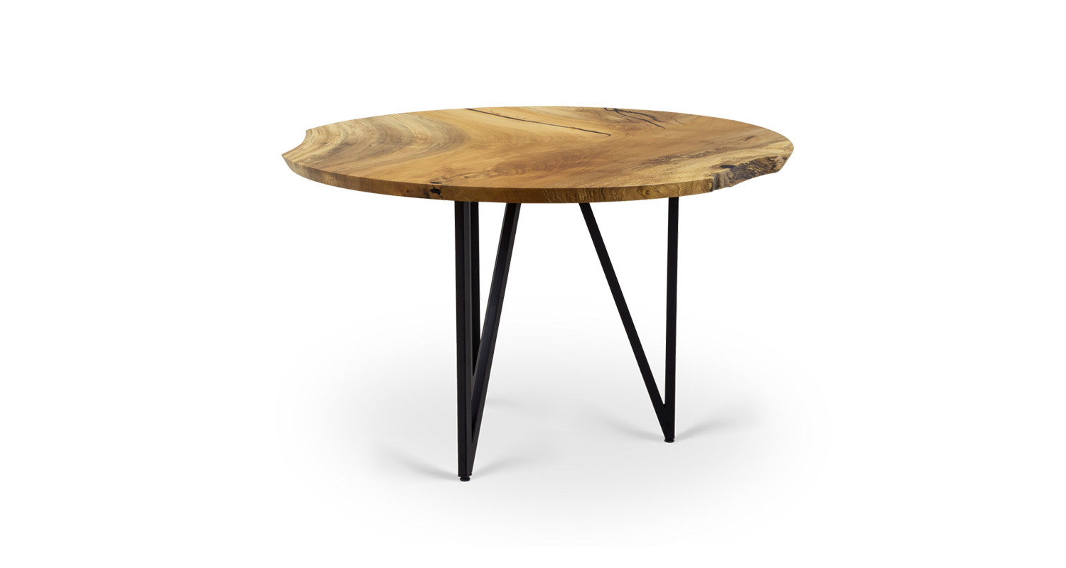 1150 Sycamore Inverted Edge Round Table 48” D – Created Hardwood