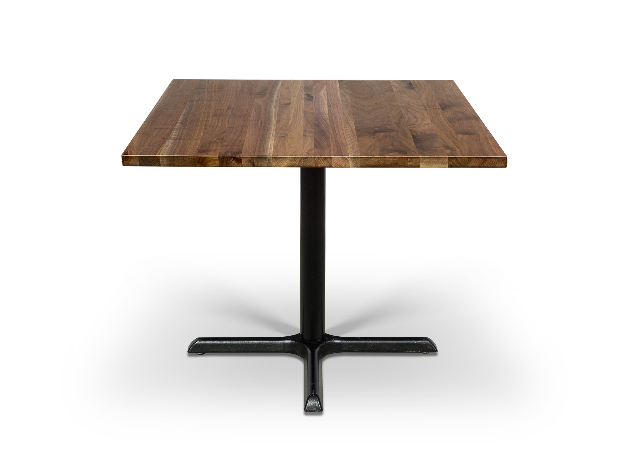 1004 Walnut Cafe Table with Cast Iron Base – Created Hardwood