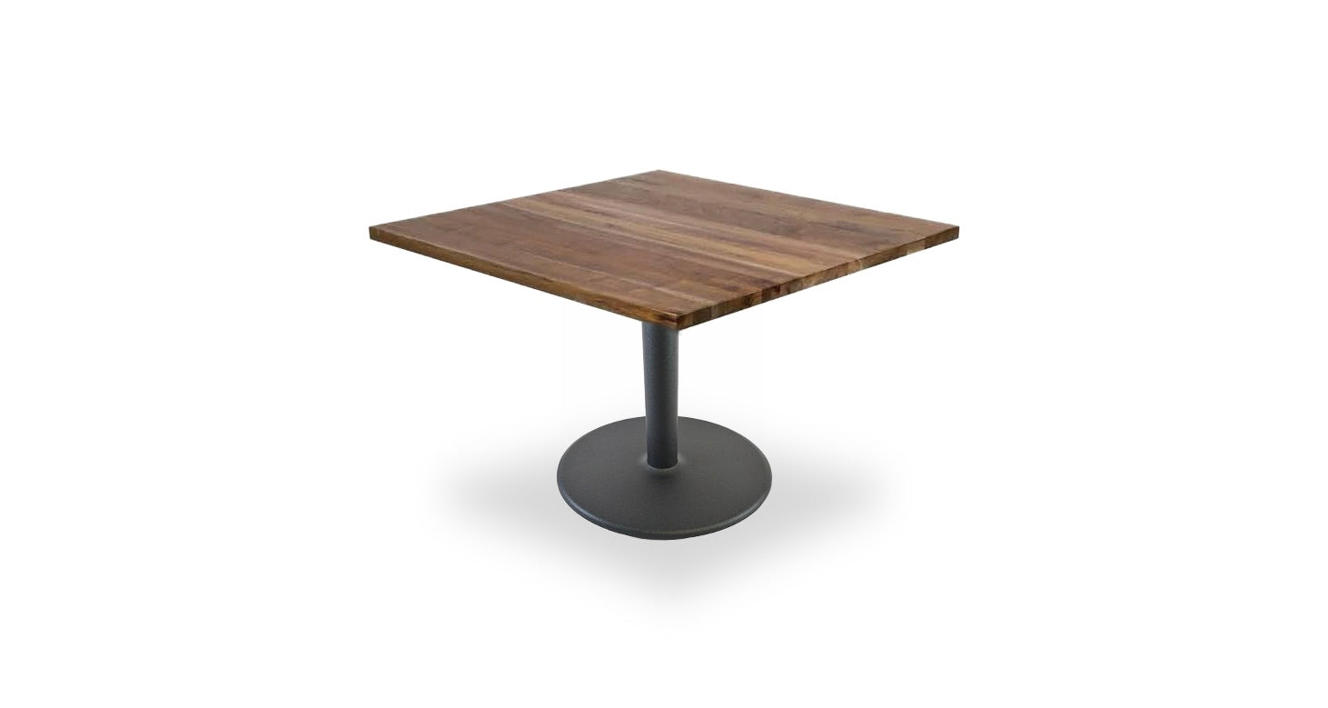 1004 Walnut Square Table with Cast Iron Base – Created Hardwood
