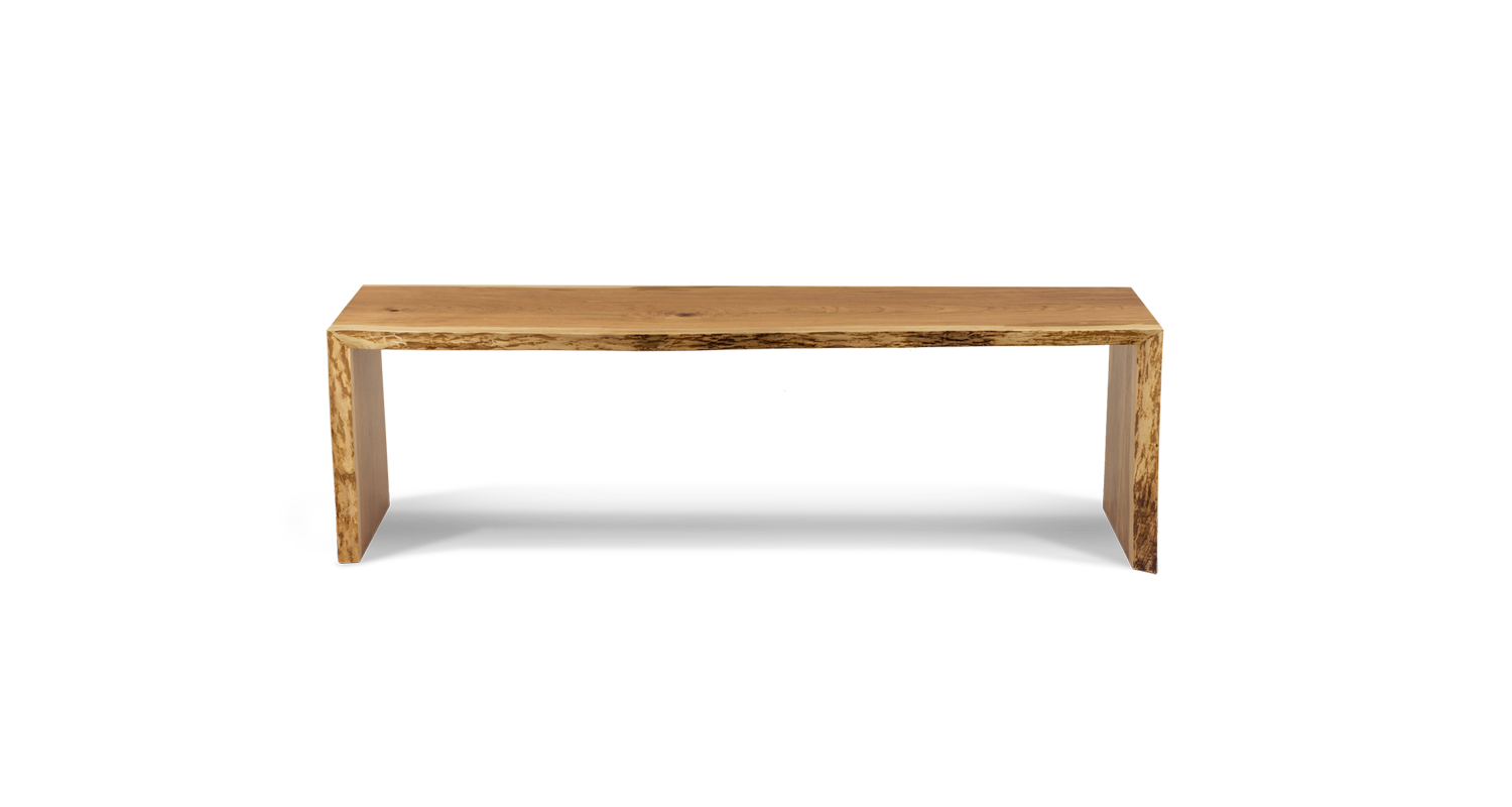 1133 Cherry Live Edge Double Waterfall Bench 72" x 18" – Created Hardwood
