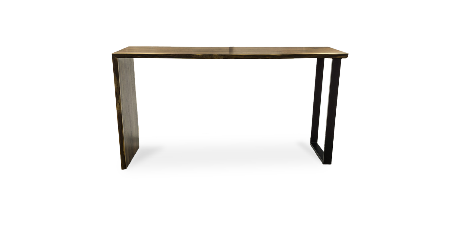 1055 Walnut Live Edge Single Waterfall Bar Table 80" x 25" – Created ...