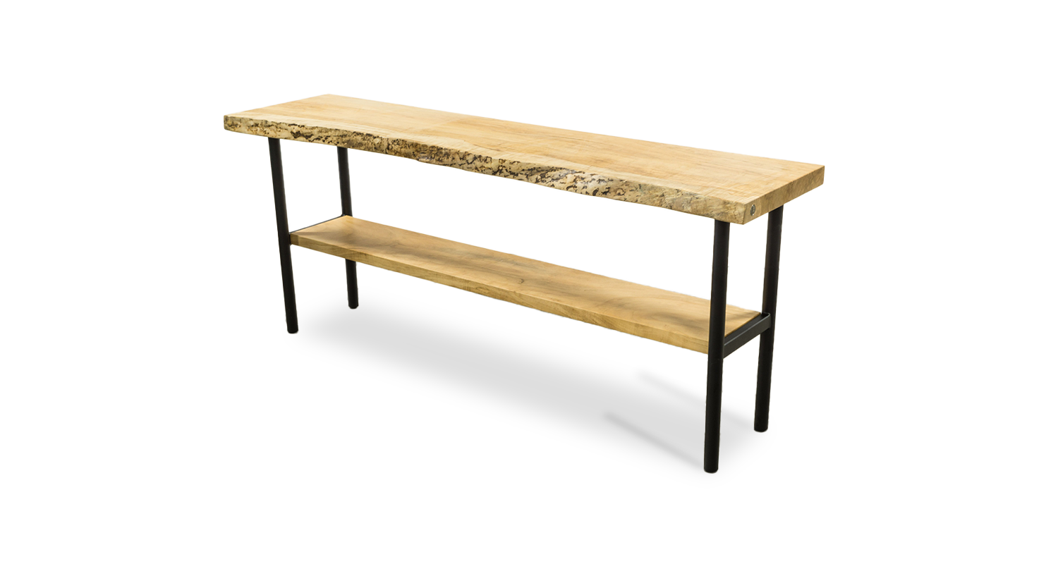 1059 Maple Live Edge Console Table 72" x 15" – Created Hardwood