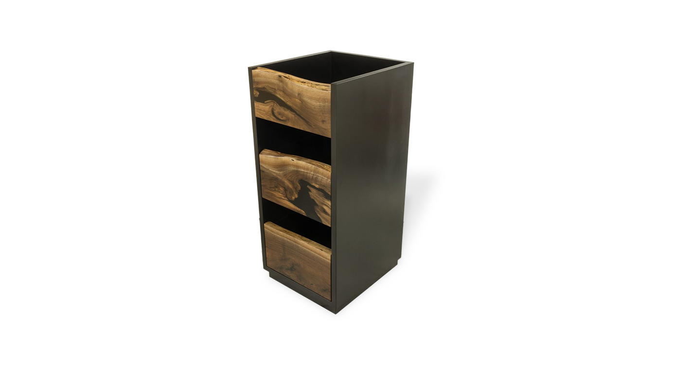 1169 Walnut Live Edge Storage Cabinet 40" x 20" D – Created Hardwood