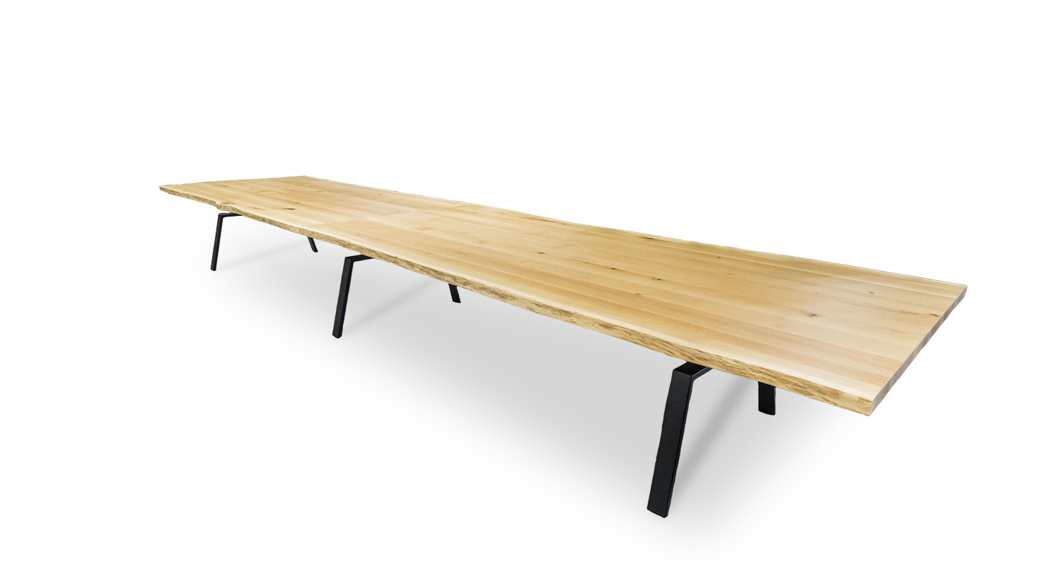 1023 Unity White Oak Live Edge Conference Table 240" x 54" – Created ...