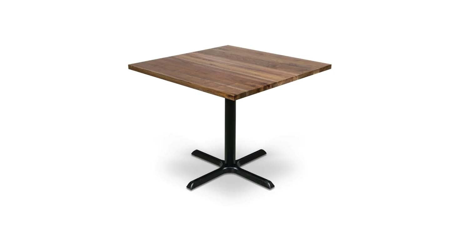 1004 Walnut Cafe Table with Cast Iron Base – Created Hardwood