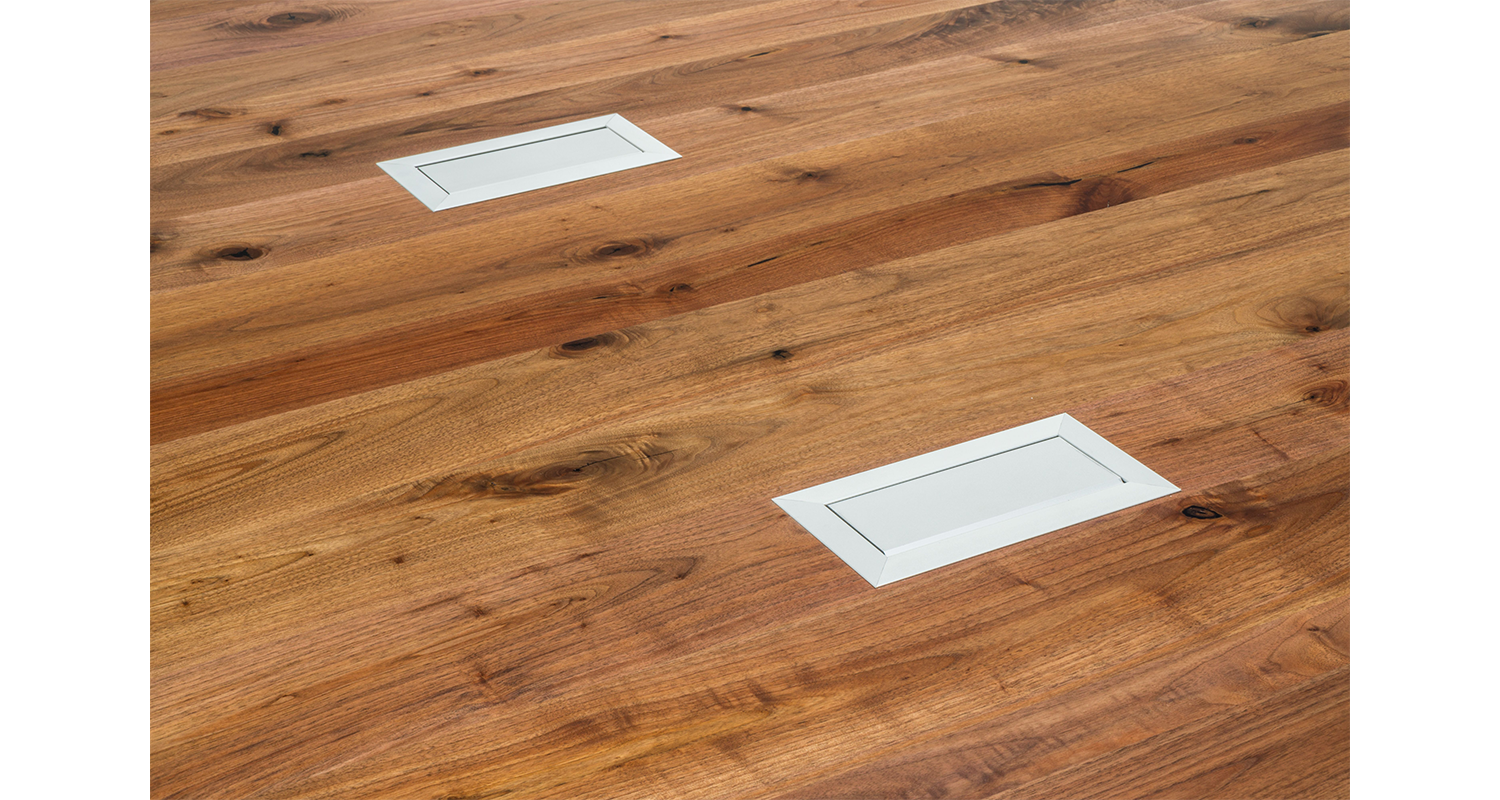 1006 Unity Walnut Round Conference Table 72" D – Created Hardwood