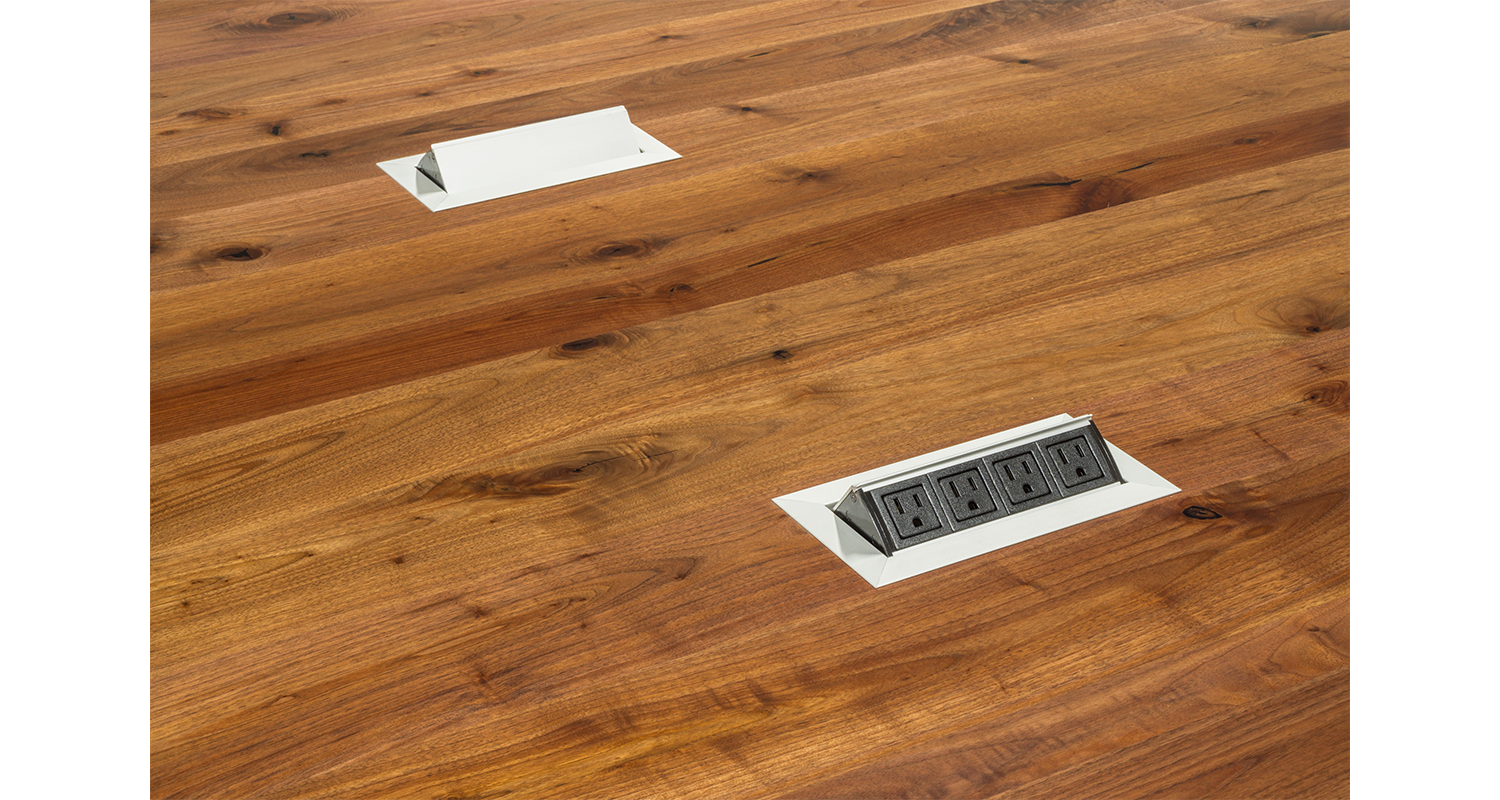1006 Unity Walnut Round Conference Table 72" D – Created Hardwood