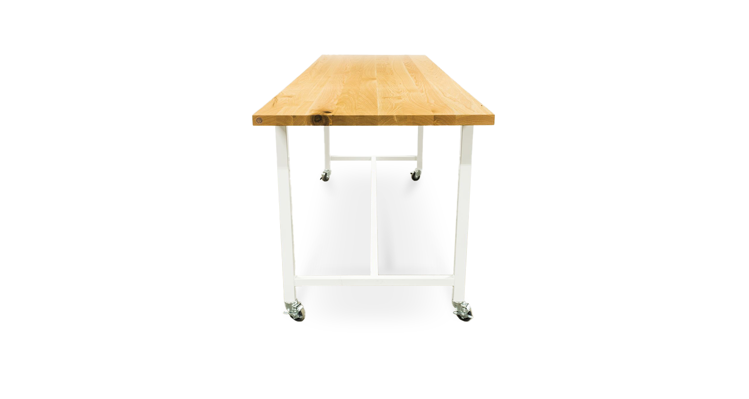 1057 Oak Straight Edge Bar Table 120" x 36" – Created Hardwood